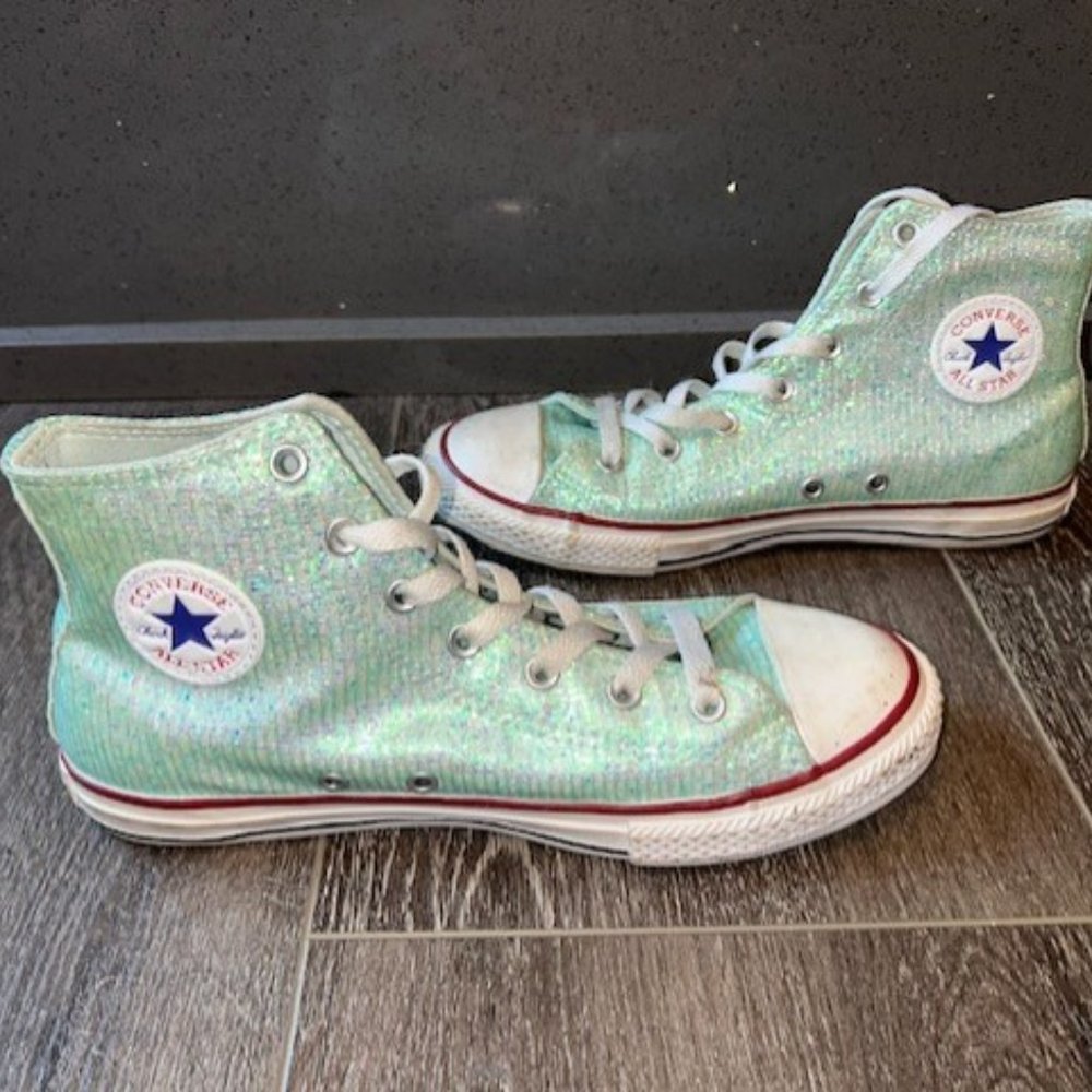 Converse Mint Green Sparkle Chuck Taylor All Star Hig… - Gem